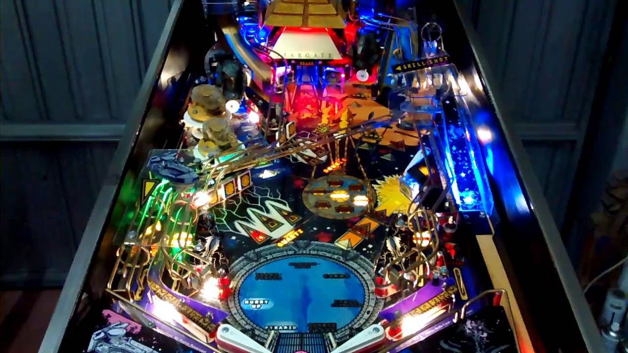 FLIPPER PINBALL STARGATE GOTTLIEB SUPER LED MOD + GLIDER CRAFT MOD ...