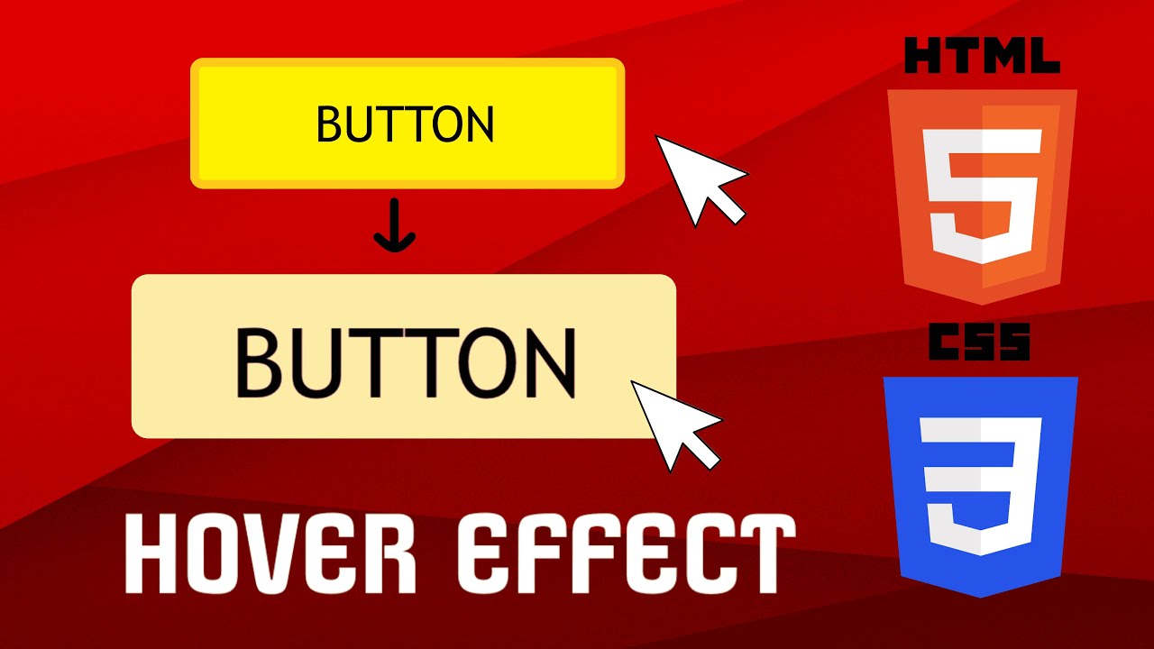 How to create HOVER EFFECT for buttons and links in HTML with CSS - YouTube