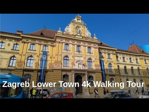 Zagreb Croatia Walking Tour 4k Lower Town - YouTube