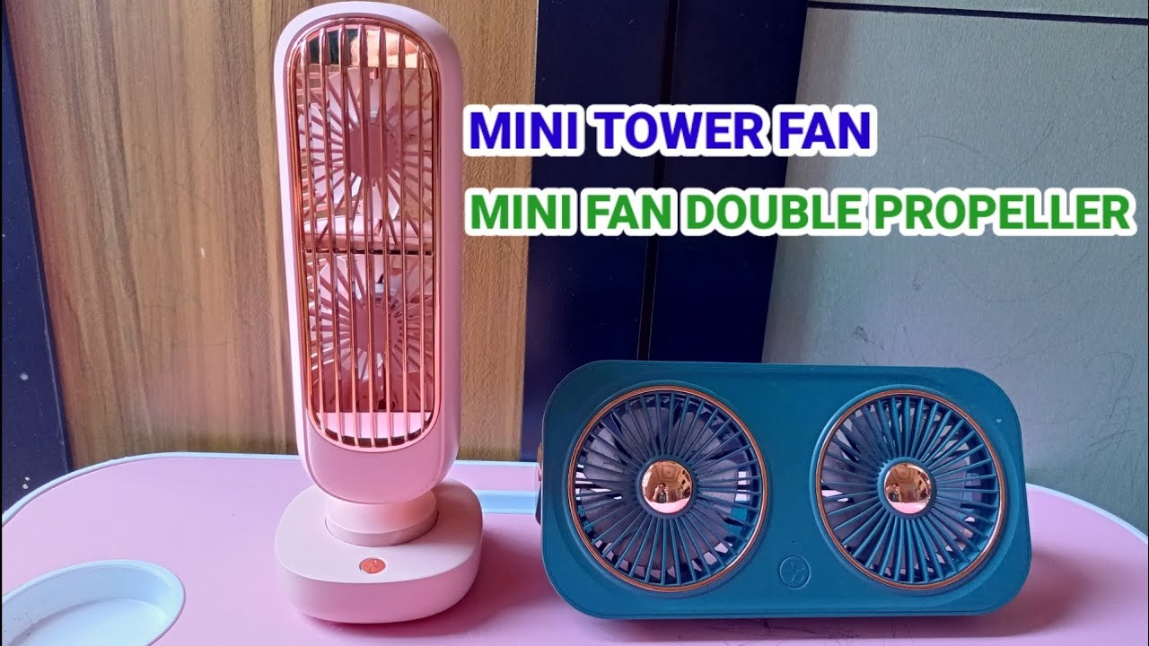 2 Minutes SATISFYING with Mini Tower Fan, MINI FAN Double Propeller ...