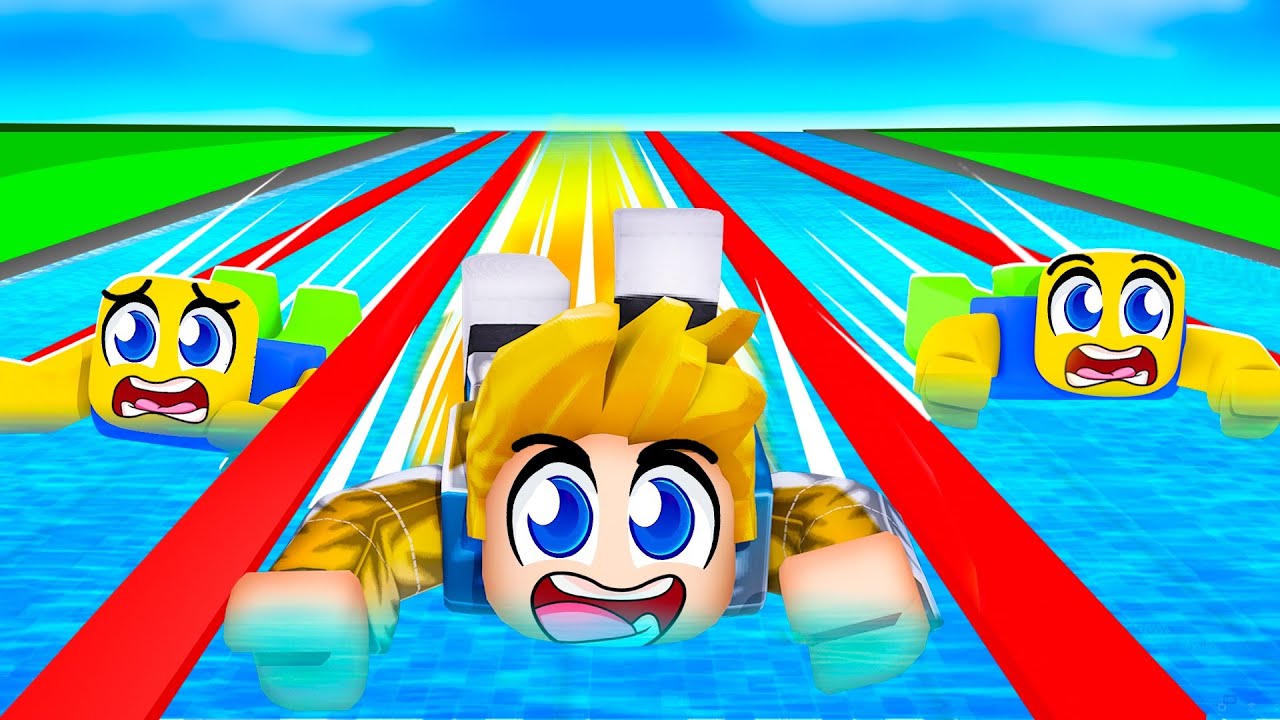 I Became A Level 999,999 Swimmer In Roblox Aqua Racer - YouTube