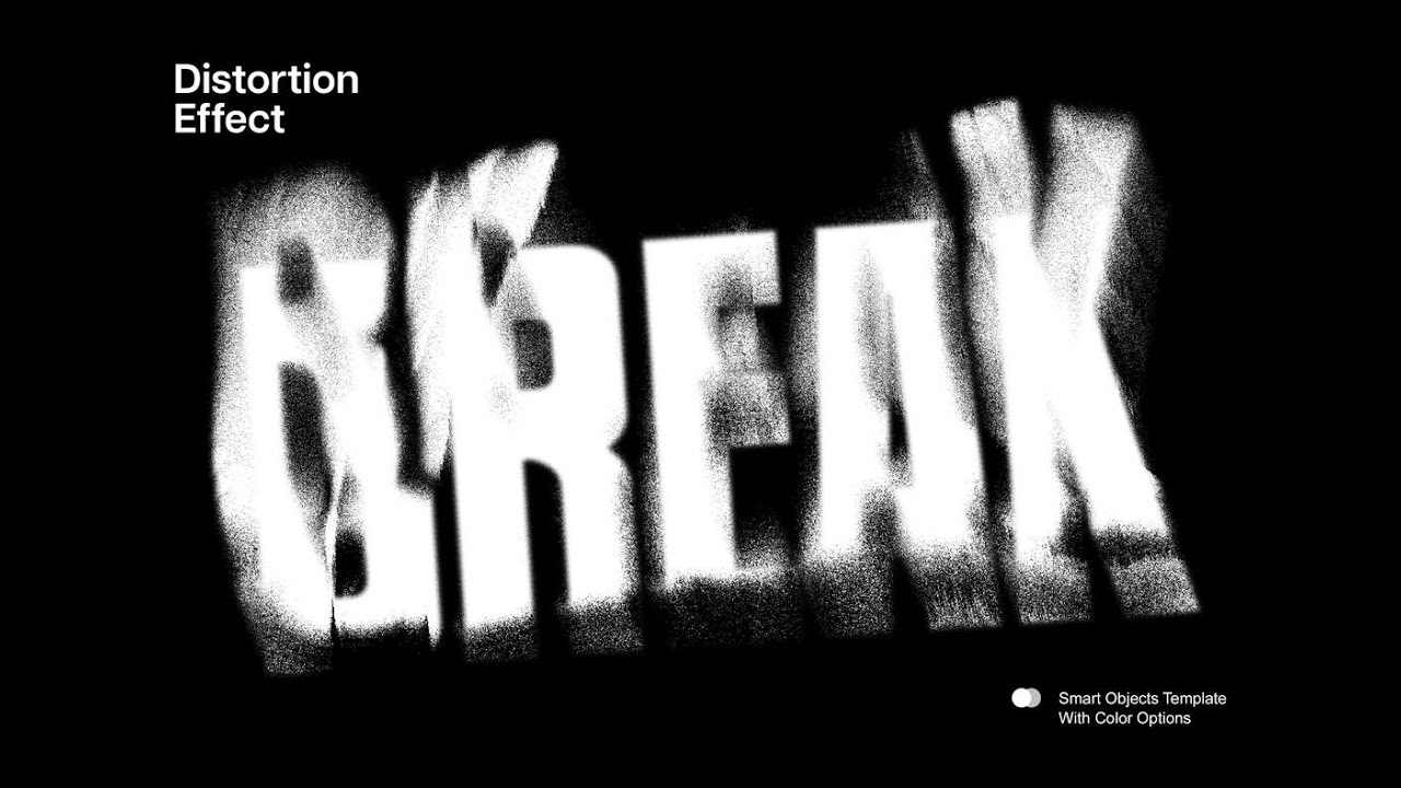 Distortion Mess Text Effect Stock Graphics Download - YouTube
