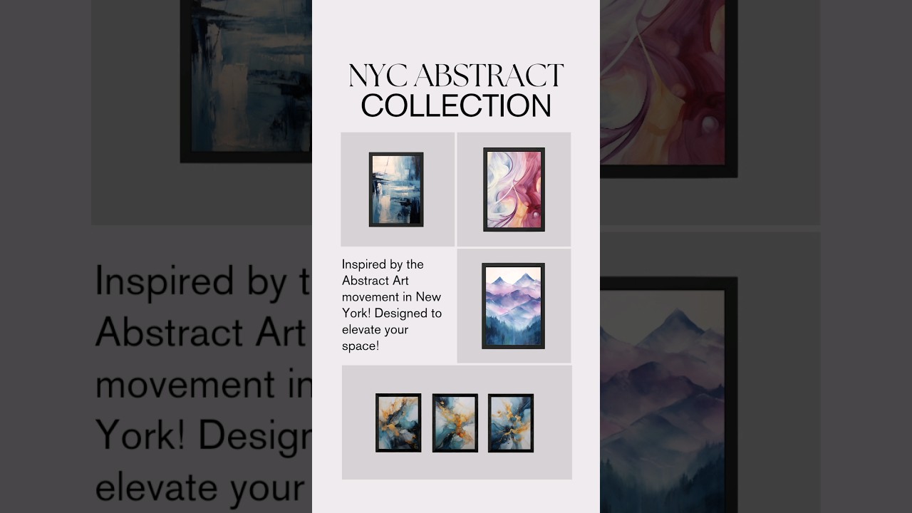 New York Inspired Abstract Art Collection!Browse the complete ...