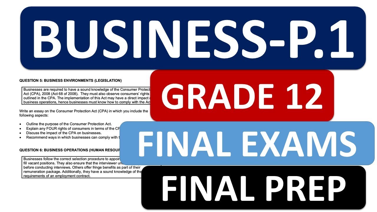 2024 BUSINESS STUDIES PAPER 1 GRADE 12 FINAL REVISION , SCOPE ...