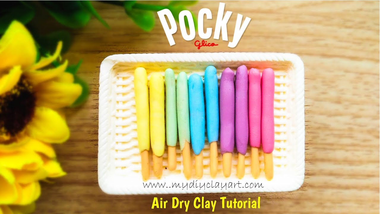 Mini Pocky l Air Dry Clay Tutorial - YouTube