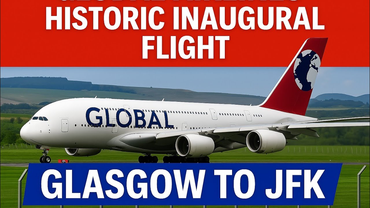 Global Airlines' Historic Inaugural Flight | Glasgow to JFK on 9H ...