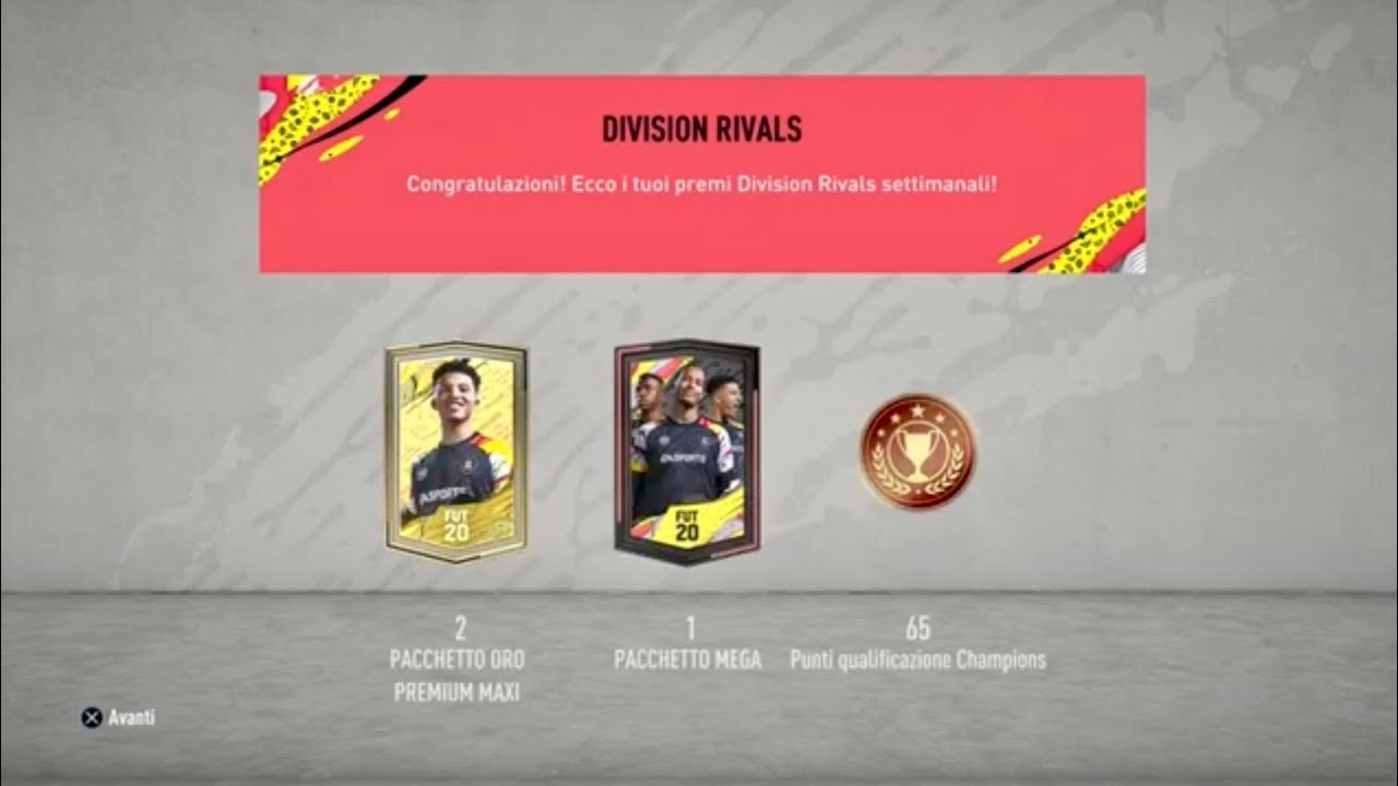 FIFA 20 - PREMI DIVISION RIVALS - LIVELLO 3 - DIVISIONE 5 (PACK OPENING ...