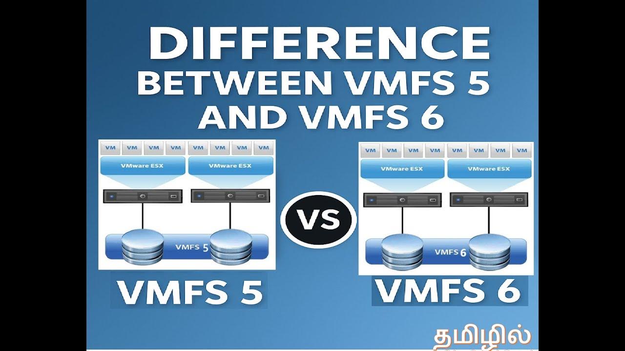Difference between VMFS 5 and VMFS 6 -in Tamil | VMware vCenter VMFS file system - YouTube