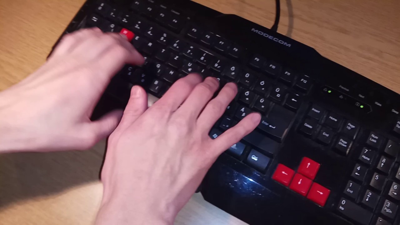 MODECOM MC-8000 Volcano Billentyűzet Keyboard gamingkeyboard - YouTube