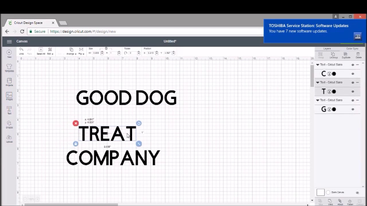 Cricut design space grouping lines and text for projects tutorial video ...