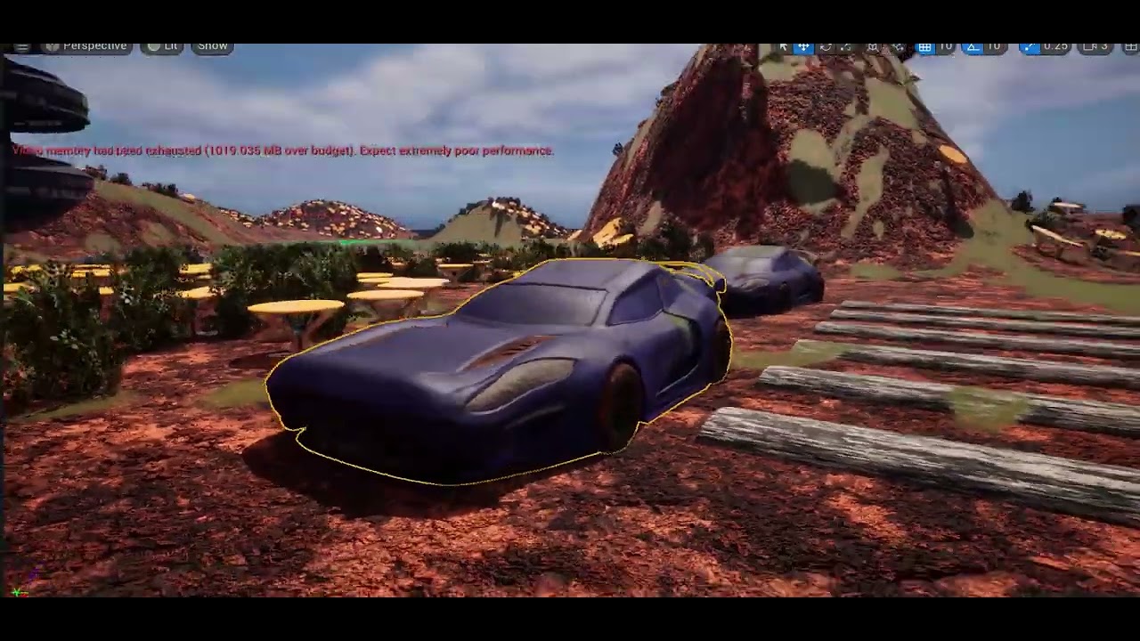scene in UE 5 game engine, car scene v2 - YouTube