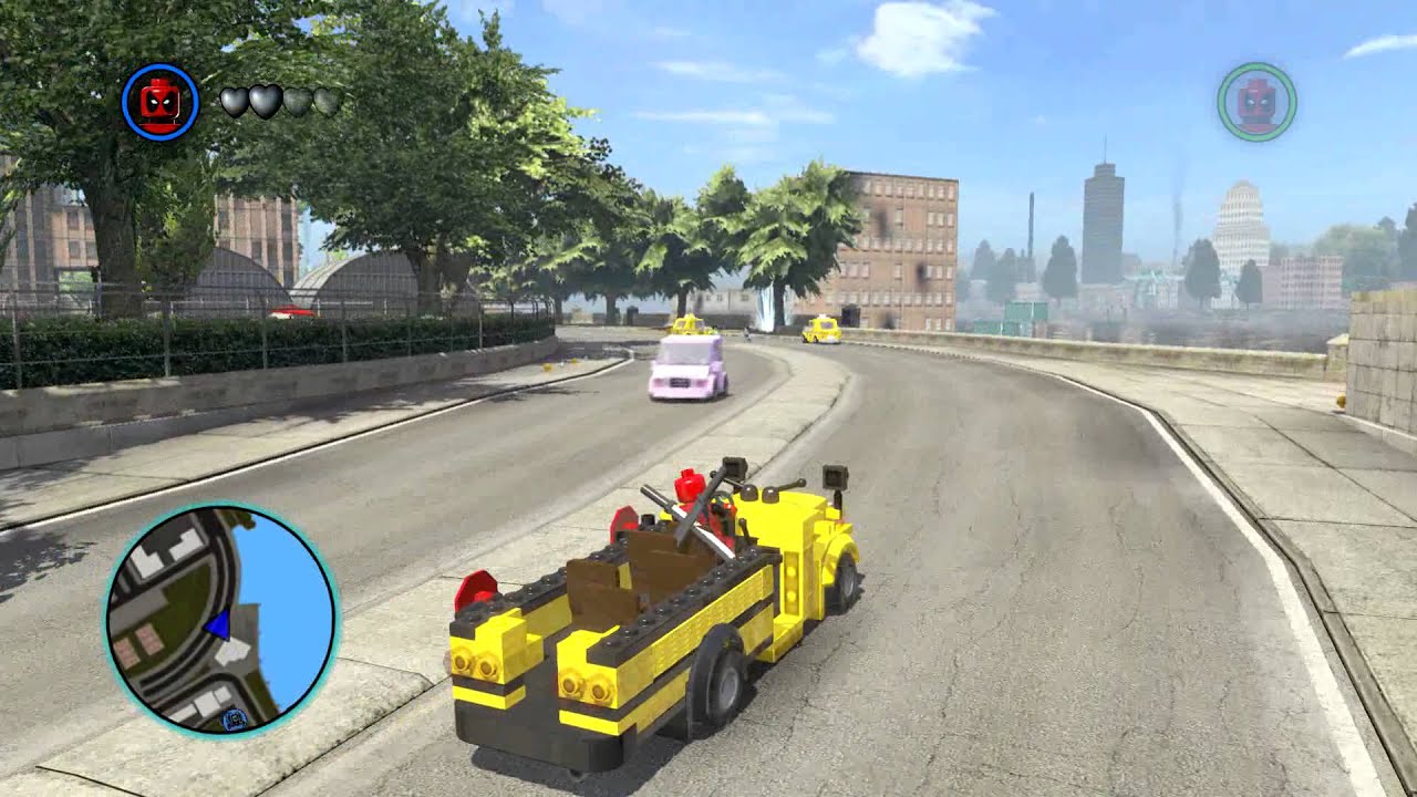 LEGO MARVEL Super Heroes - Dealpool Drives a Broken School Bus (60 FPS ...