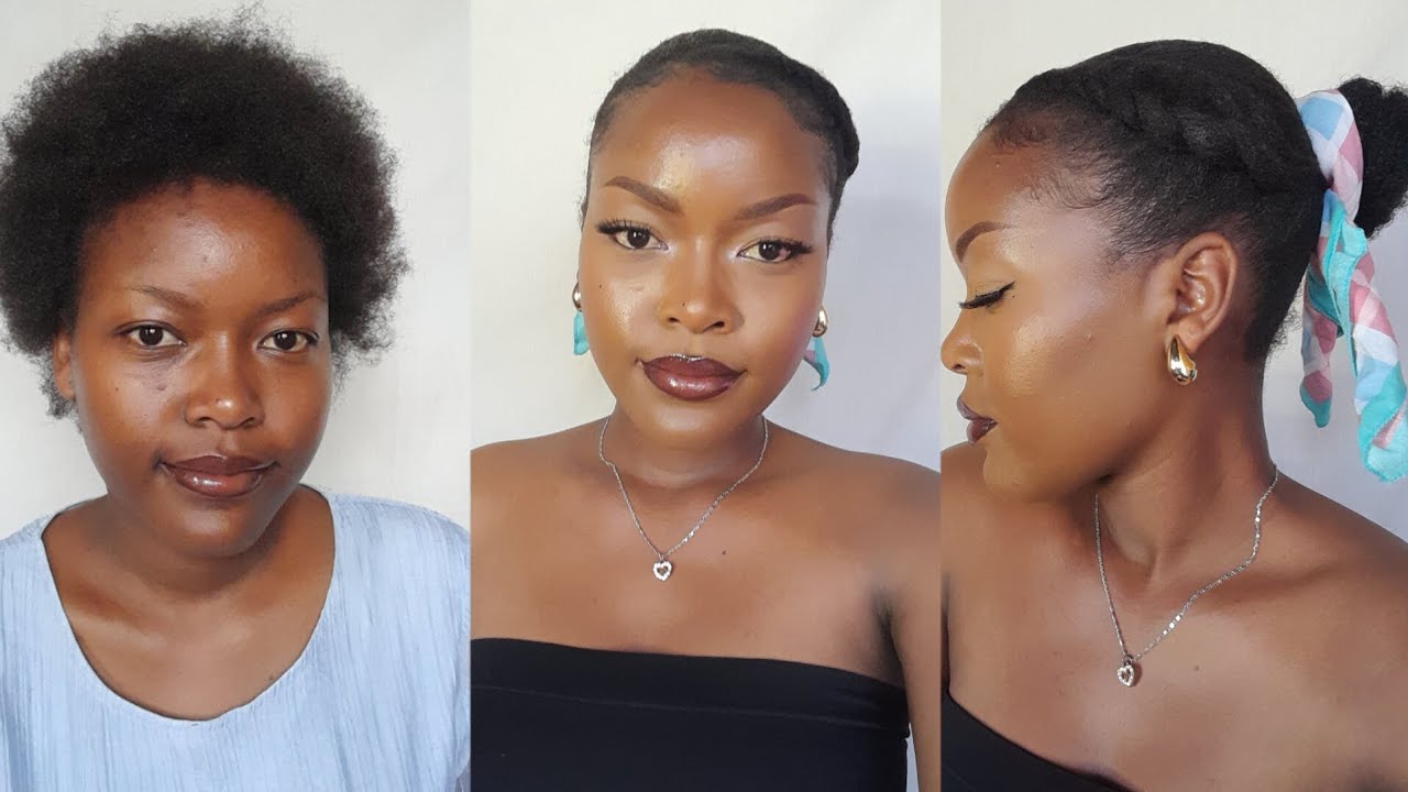 Simple short natural 4c hair tutorial//Quick and easy //saves time ...