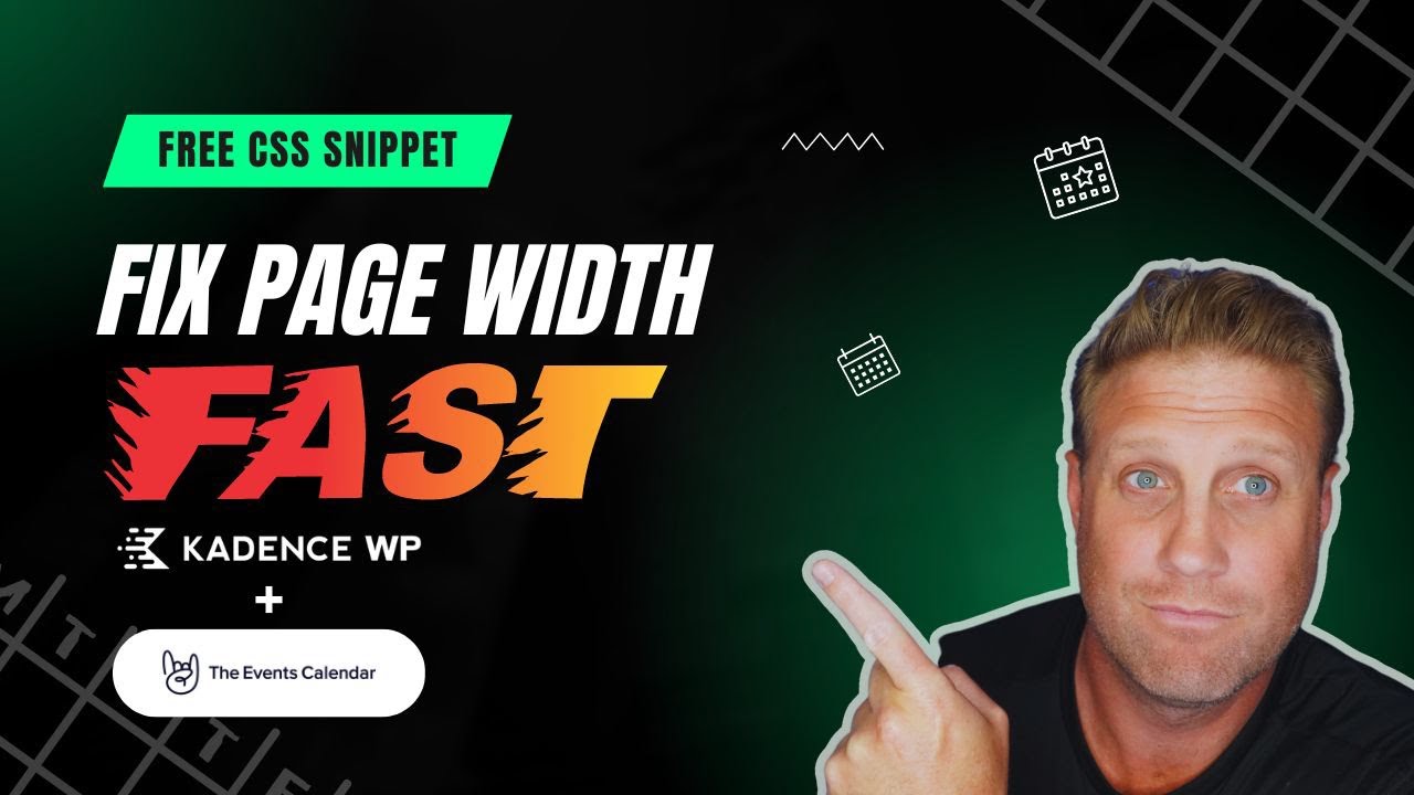 FAST fix The Event Calendar using Kadence Theme - easy css snippet ...