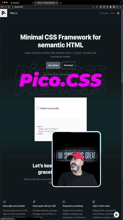 Pico.CSS Nasıl Kullanılır? CSS Class Kullanmadan Hızlıca Semantic HTML ile Bloglar,Basit ...