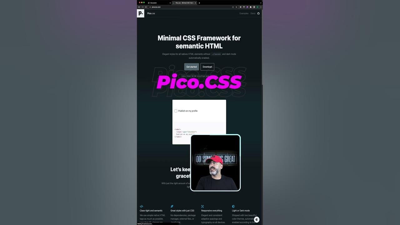 Pico.CSS Nasıl Kullanılır? CSS Class Kullanmadan Hızlıca Semantic HTML ile Bloglar,Basit ...