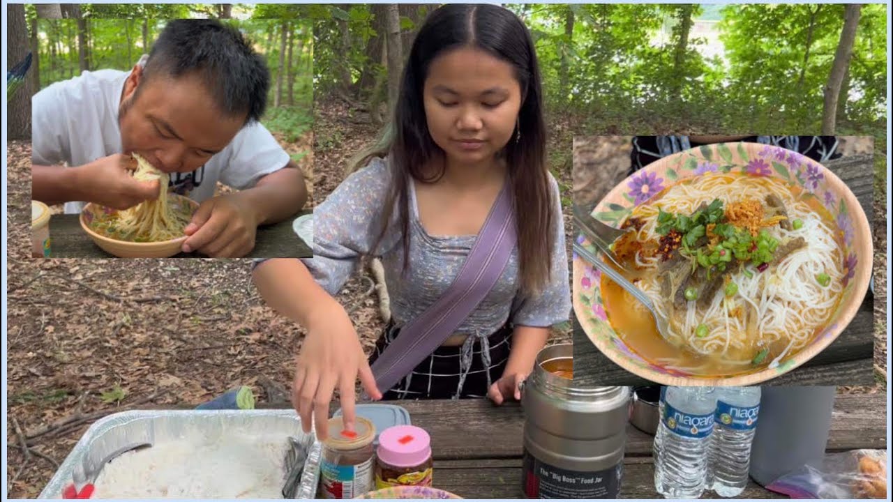 Eating noodles outside so delicious 🤤 - YouTube
