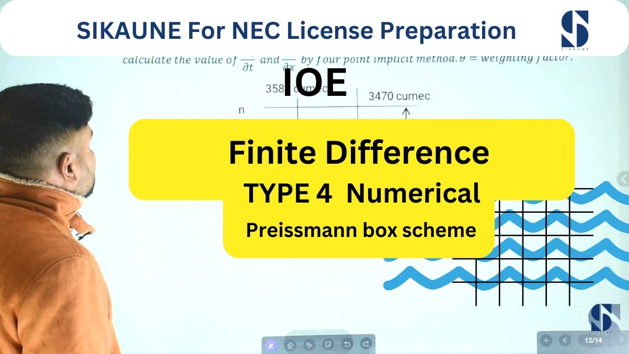 IOE Finite Difference Method/ IOE/Type 4 Numerical/ Preissmann box ...
