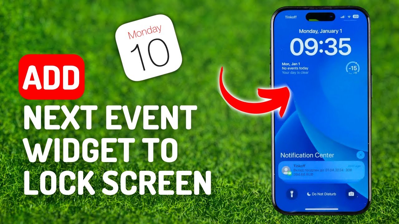 How to Add Next Event Calendar Widget to the Lock Screen - [IPhone 15 ...