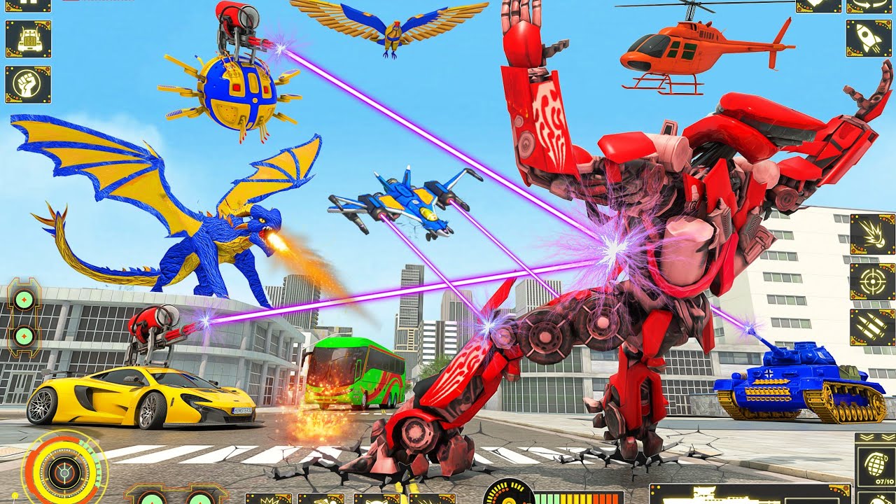 Flaying Dragon Muscle Car Robot Car Full Epic GamePlay - YouTube