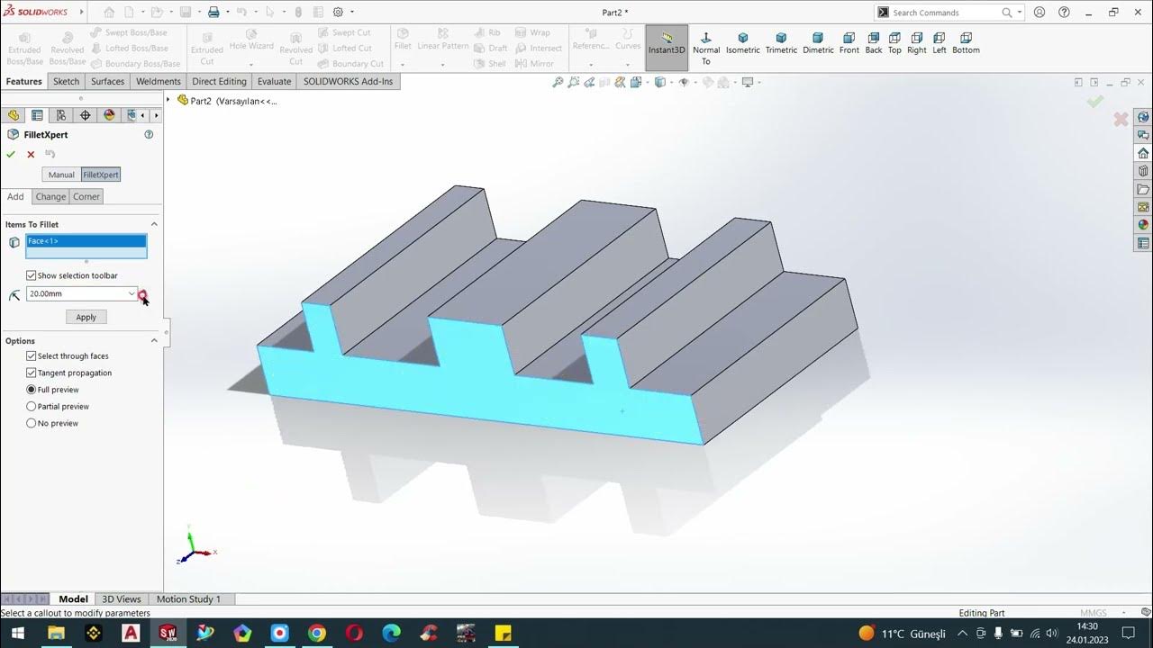 Solidworks Radüs Komutu detayları (radius command details in solidworks) - YouTube