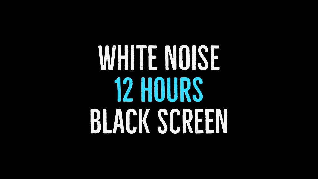 High Quality White Noise with Black Screen - The Ultimate Sleep Sound ...