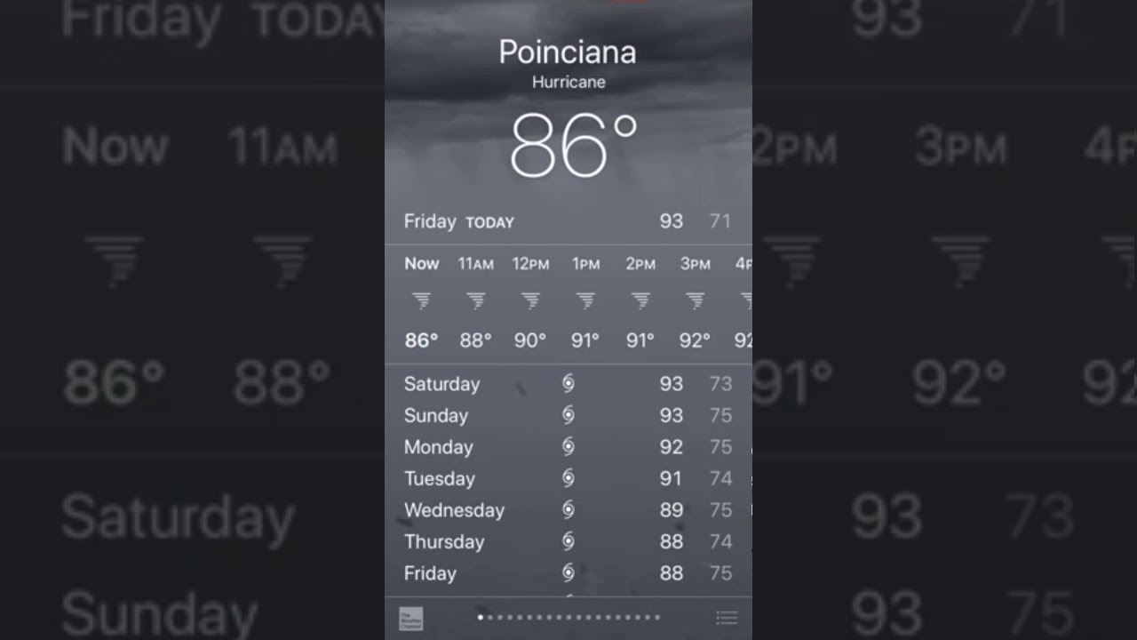 iOS Weather animation: Hurricane - YouTube