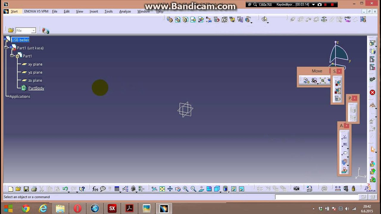 CATIA V5 , Assembly Design-1, USB Bellek - YouTube