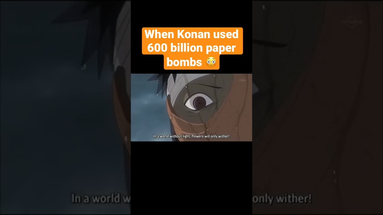Konan used 600 billion paper bombs trying to kill obito 😳 - YouTube