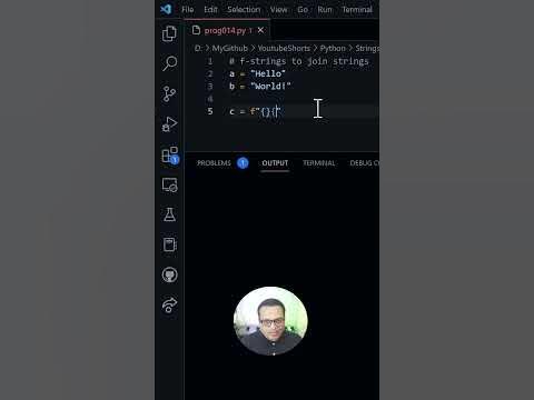 Python | Using f-strings formatting to concatenate strings #Python # ...