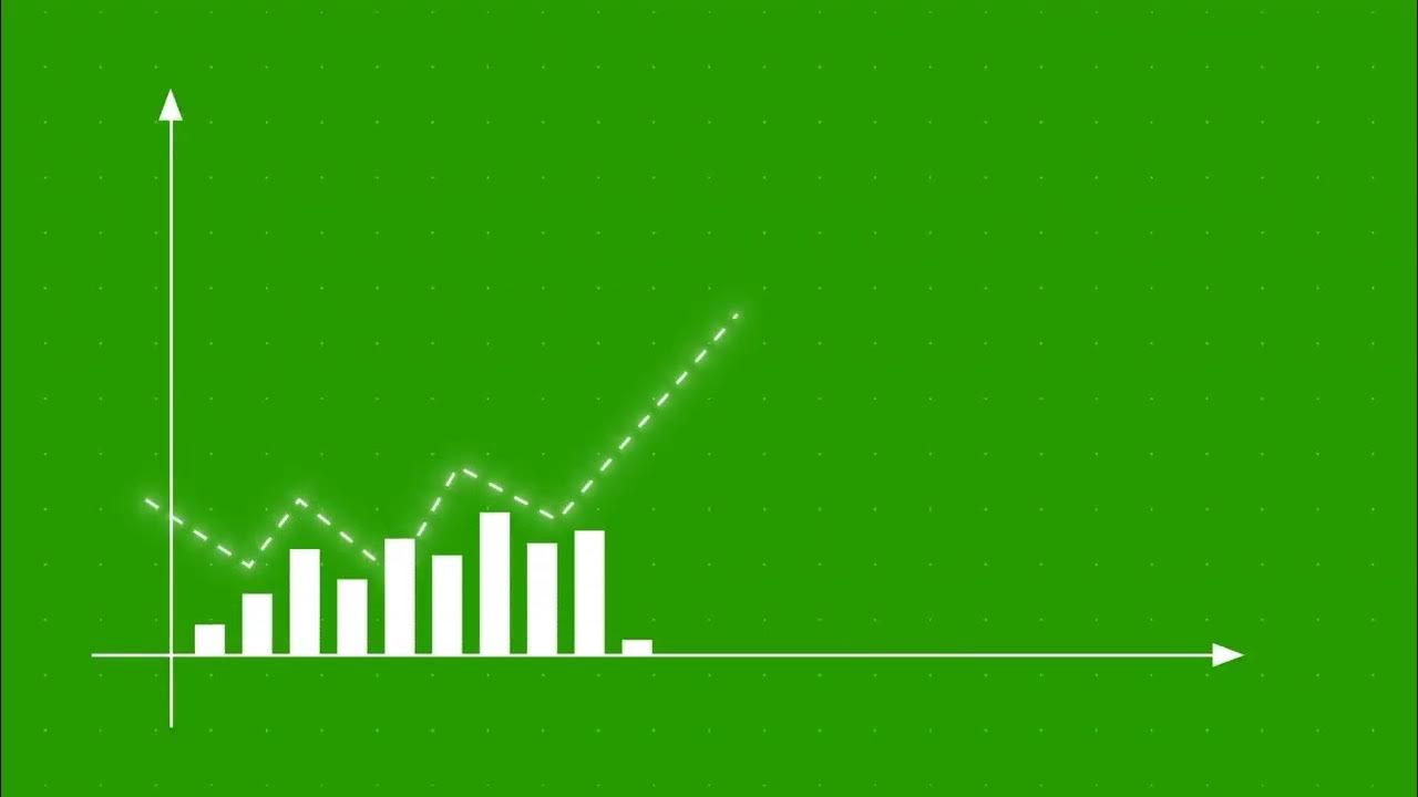 Stock Market Graph Rising Bar Graph Financial Graph Analysis On Green ...