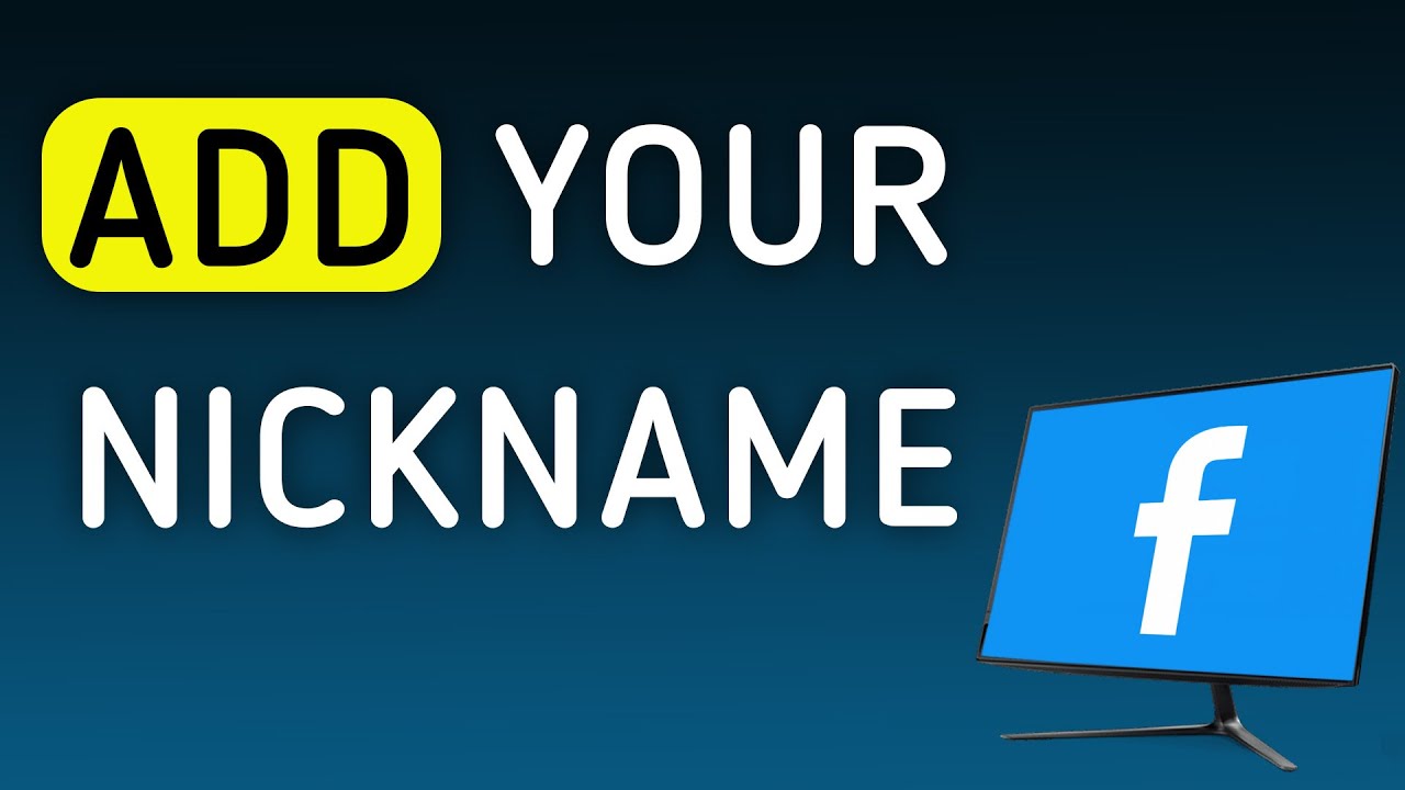 How To Add Your Nickname On Facebook On PC (New Update) - YouTube