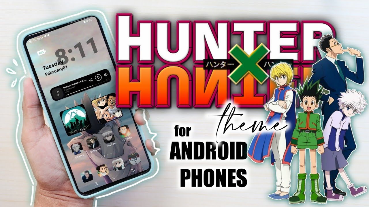 🪀 how to make an anime themed phone - hunter x hunter theme (all icons ...