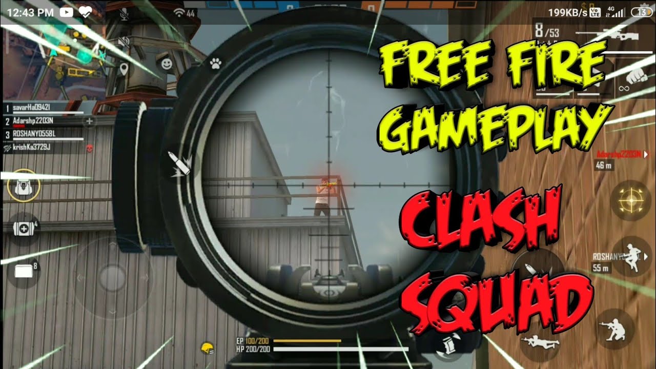 Garena free fire gameplay l Clash squad - YouTube