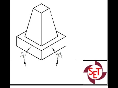 Isometric projection of combination of solids - YouTube