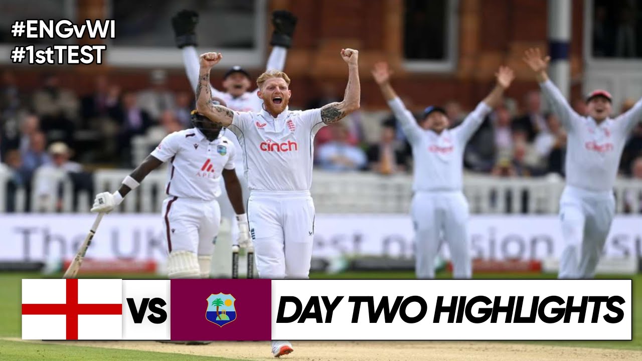 England vs West Indies 1st Test Day 2 Highlights 2024 | ENG vs WI 1st ...