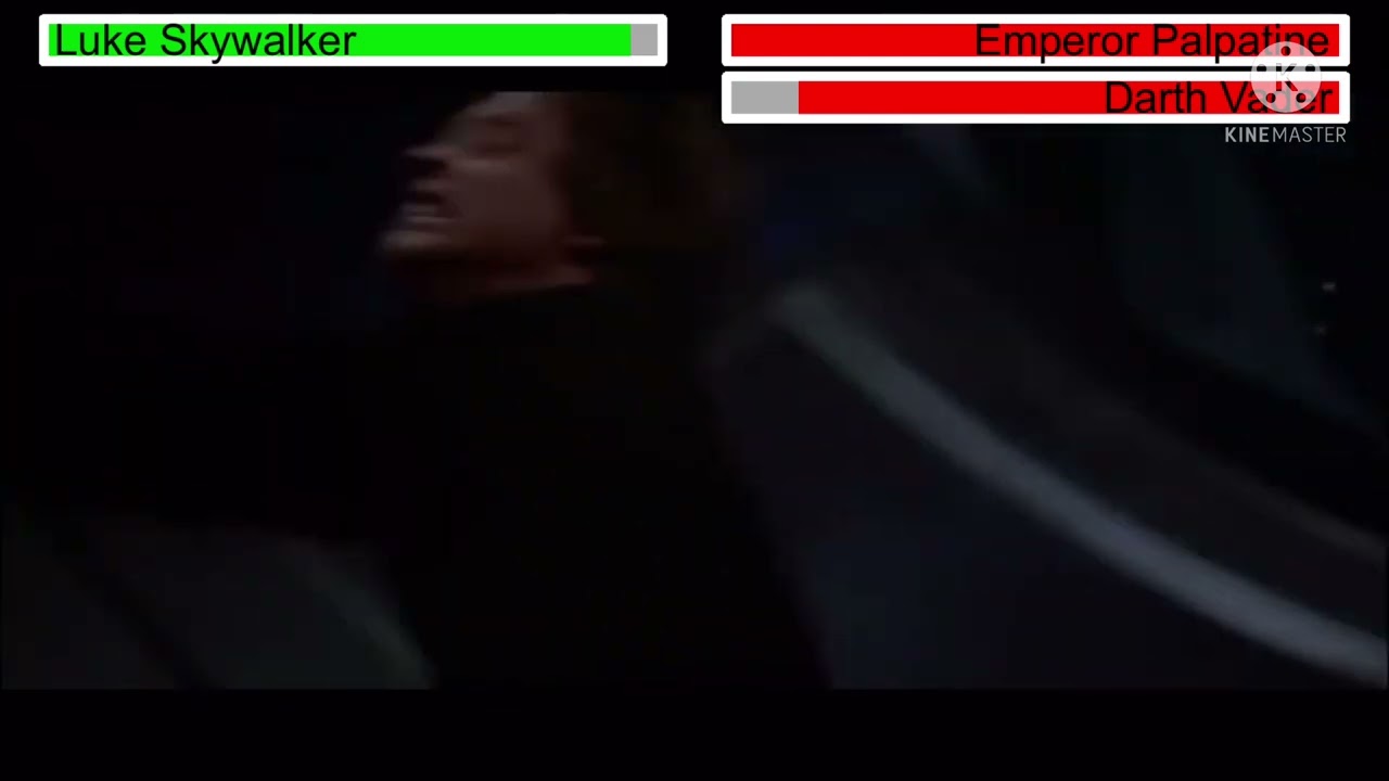 Luke Skywalker and Darth Vader vs Emperor Palpatine With Healthbars ...