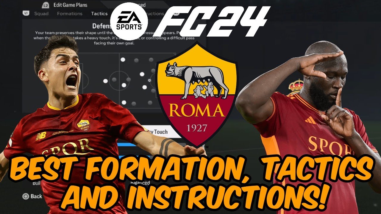 EA FC 24 - BEST ROMA Formation, Tactics and Instructions - YouTube