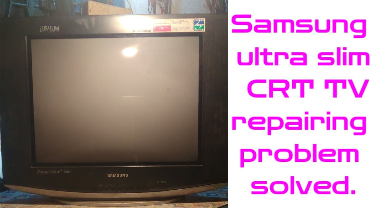 samsung company ultra slim crt tv light blinking problem solved . - YouTube