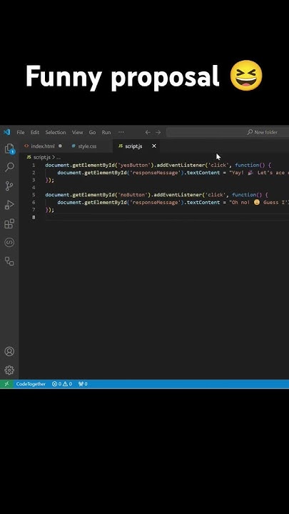 Funny Proposal 😆😄 Teachhasrat Coder Coderworlds Javascript Programming Support