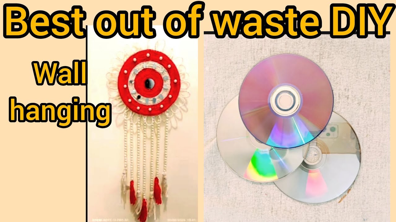 Best out of waste DIY! best use of DVD! Wall hanging using waste DVD ...