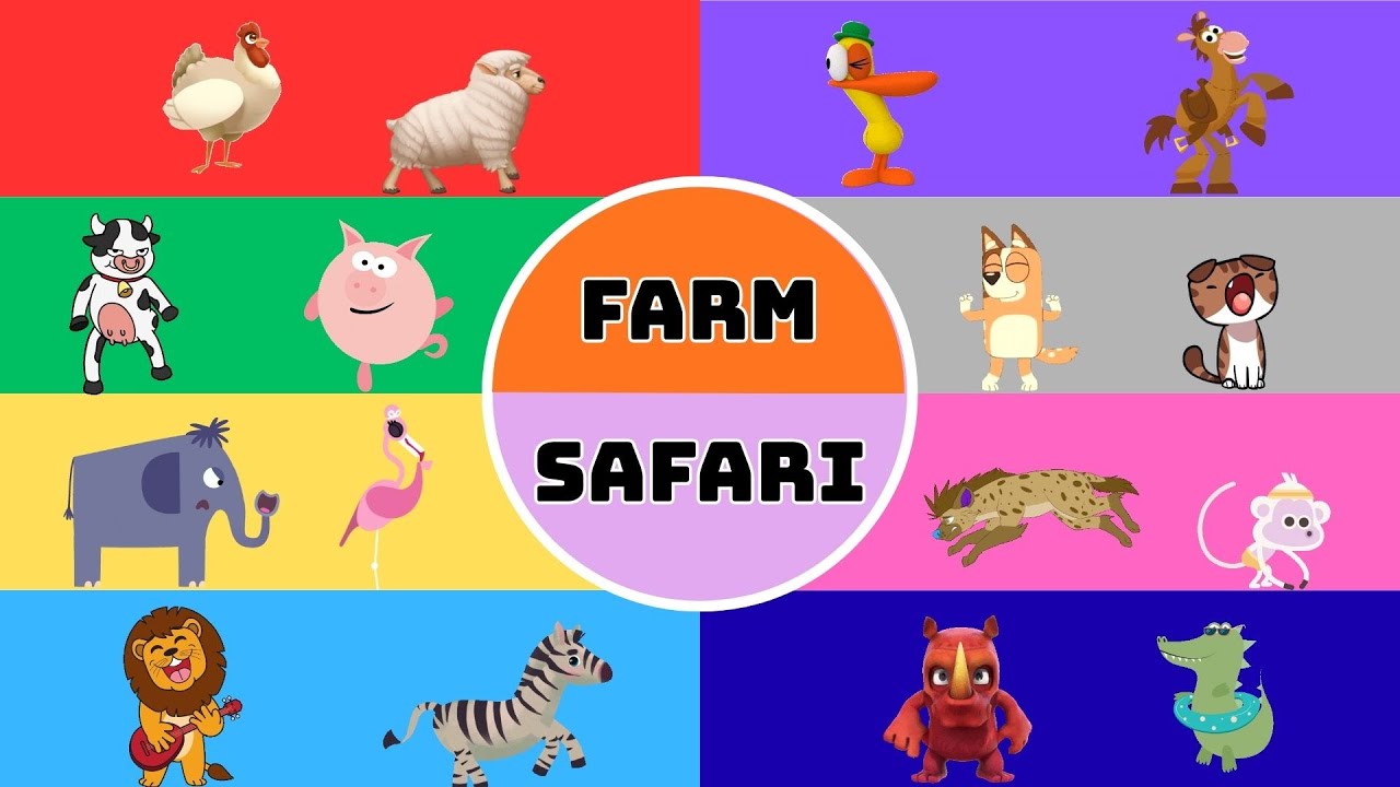 Farm and Safari Animal Sounds Song 2009 | Nursery Rhyme for Kids ...