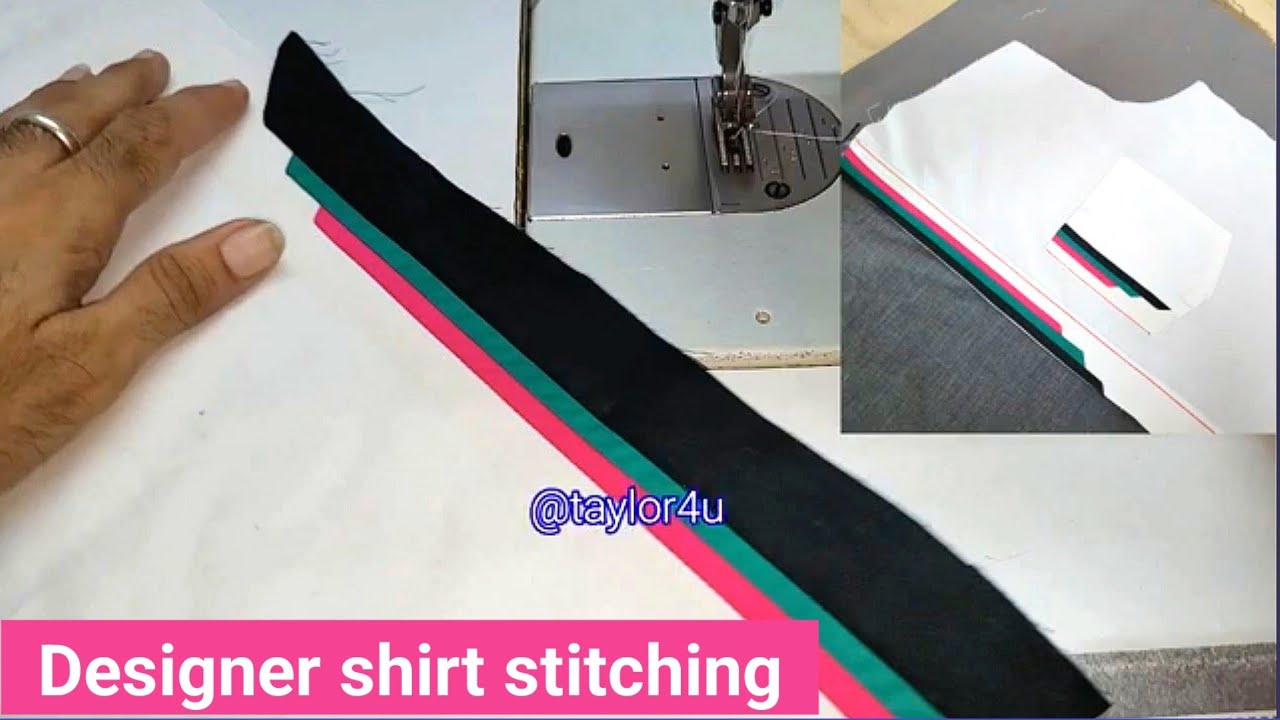 U Also Sew A Designer Shirt | front placket & pocket pattern - YouTube
