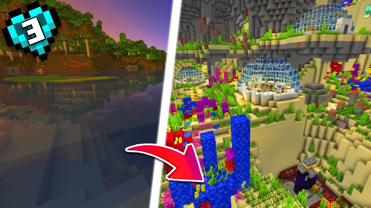 I Transformed A Water Cave In Hardcore Minecraft - YouTube