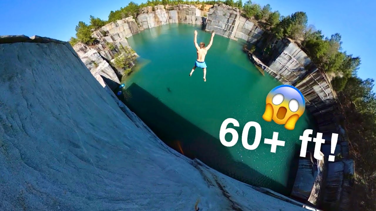 Athens, GA - QUARRY - +60ft jump & highline - YouTube