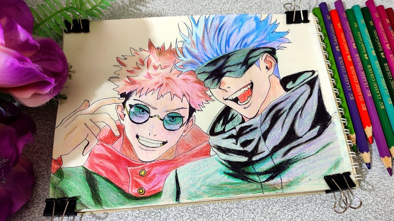 Drawing Gojo and Yuji : Jujutsu Kaisen - YouTube