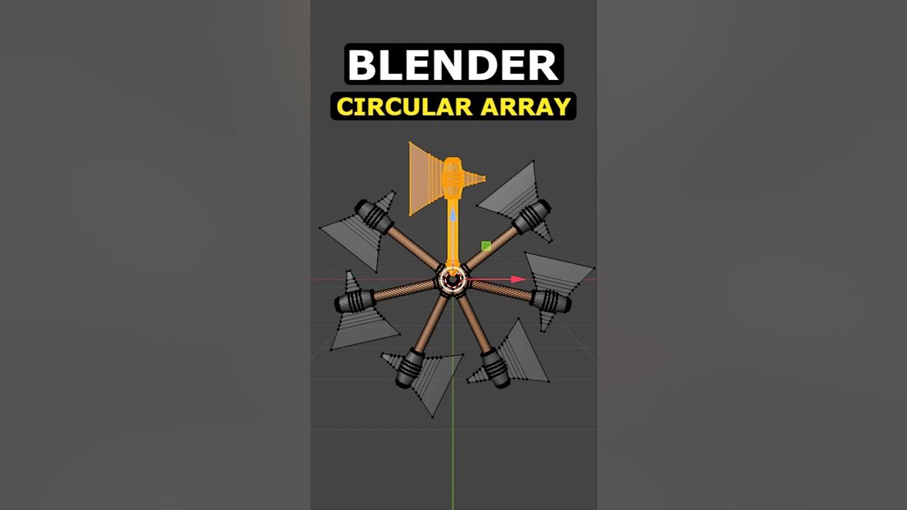 Easy Fast Circular Array - Blender Tip #3d #blender #3dmodeling - YouTube