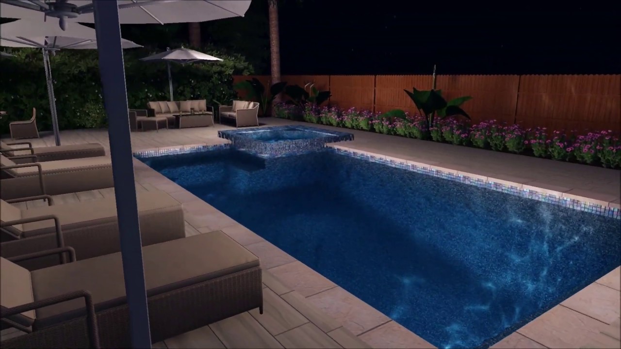 CUSTOM POOLS - 3D POOL VIDEO - YouTube