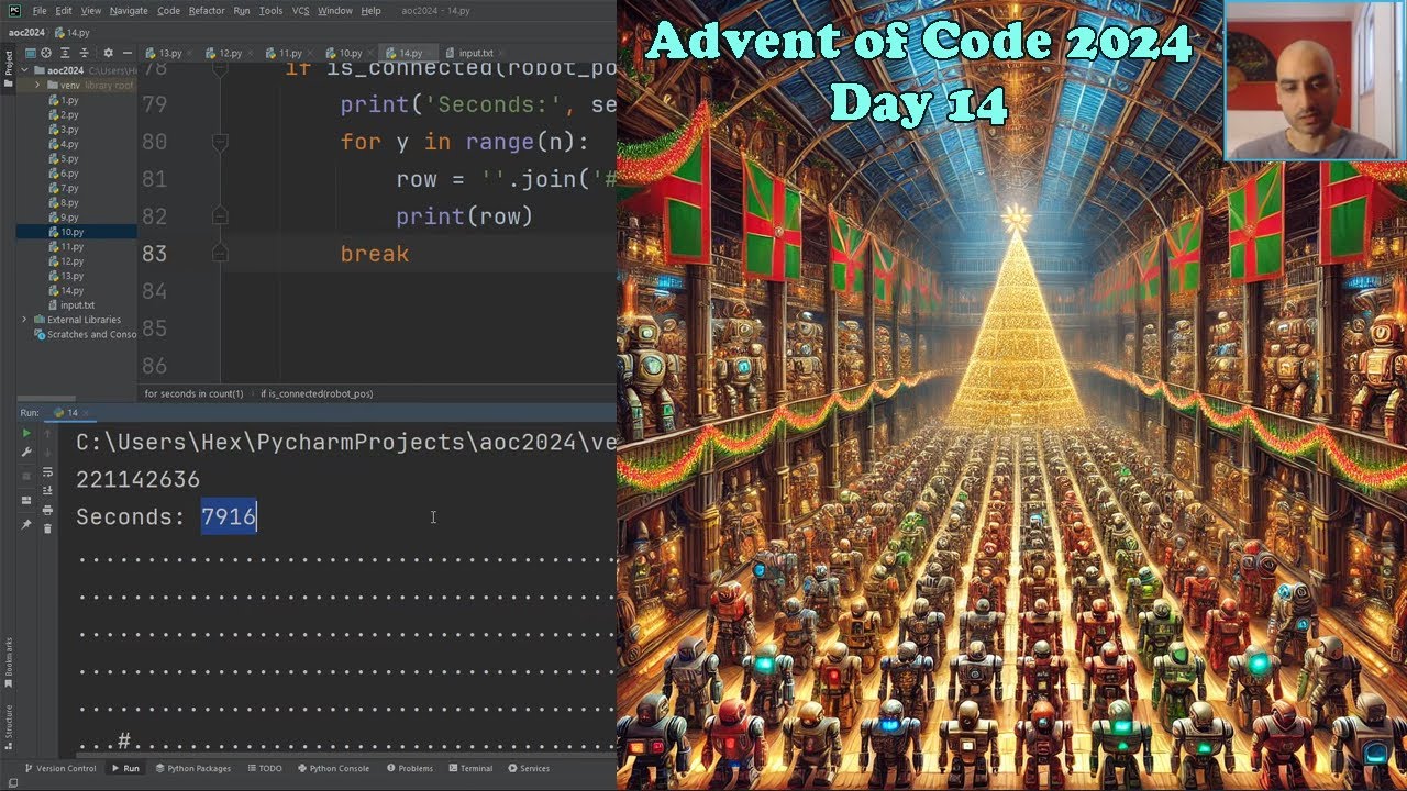 Advent of Code 2024 (Python) - day 14 - YouTube
