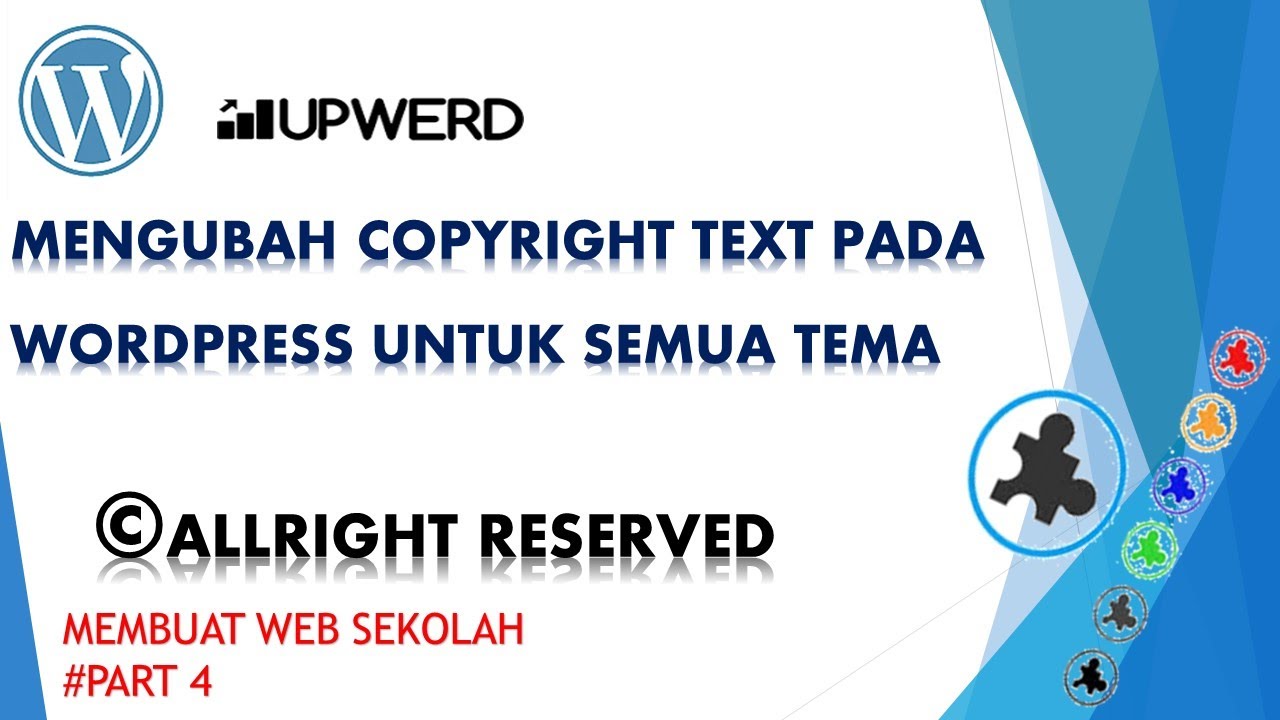 Cara Mengubah Copyright Text pada Wordpress di semua tema (Tutorial Web ...